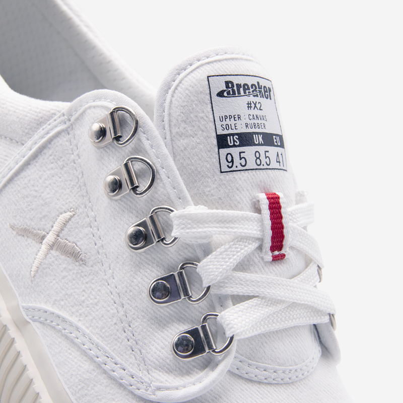 รองเท้าผ้าใบเบรกเกอร์ Breaker - #X2 สีขาว I breaker-shoes.com